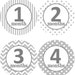 Baby Monthly Milestone Growth Stickers Grey White Dots Stripes Chevrons ...