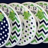 12 Weekly Pregnancy Belly Bump Stickers Pink Blue Orange Green Chevrons ...