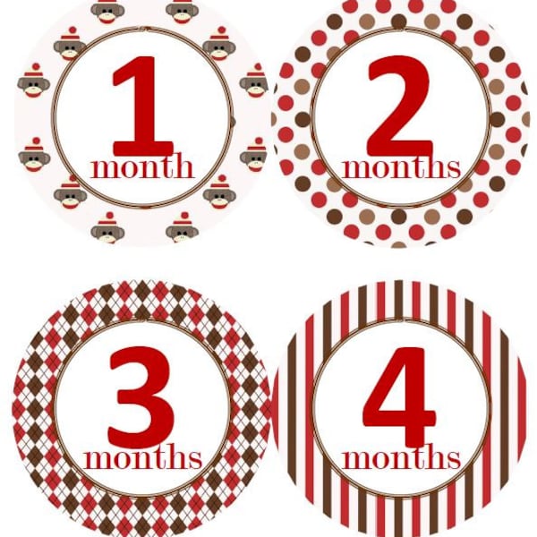 Sock Monkey Labels - Etsy