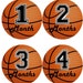 Baby Monthly Milestone Growth Stickers in Basketball Sports MS505 ...