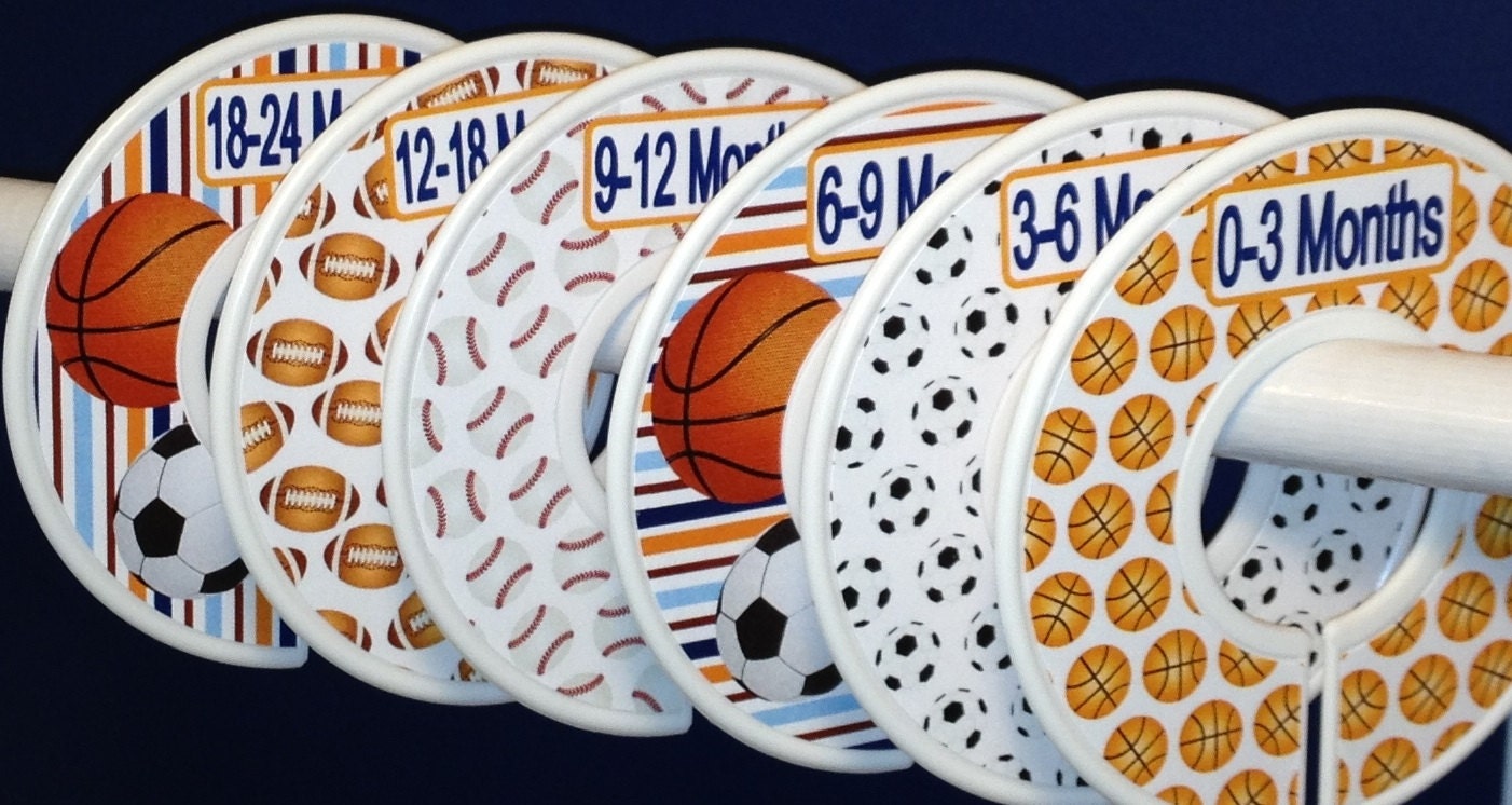 Baby Closet Dividers in Sports Theme Basketball Soccer - Etsy