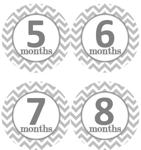 Grey Chevron Round Sticker