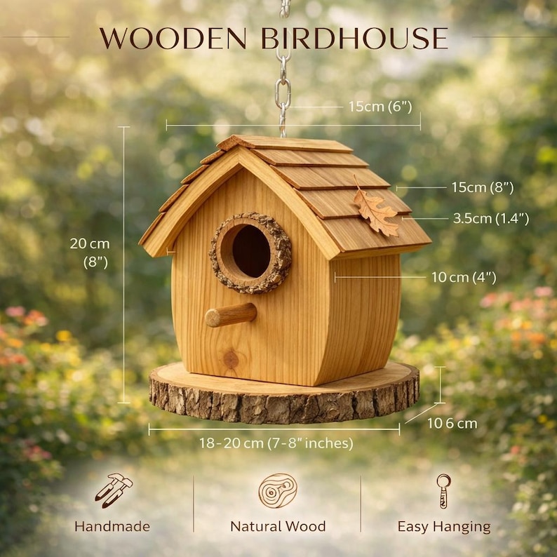 DIY Birdhouse Plans PDF | Wooden Nest Box Blueprint | Easy Garden Bird ...