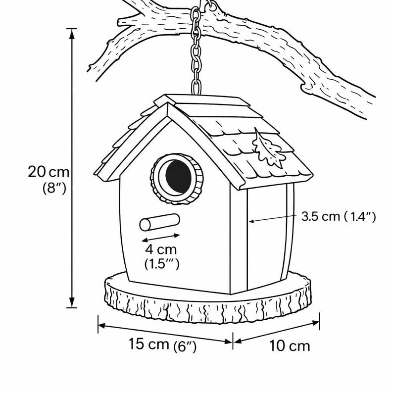 DIY Birdhouse Plans PDF | Wooden Nest Box Blueprint | Easy Garden Bird ...