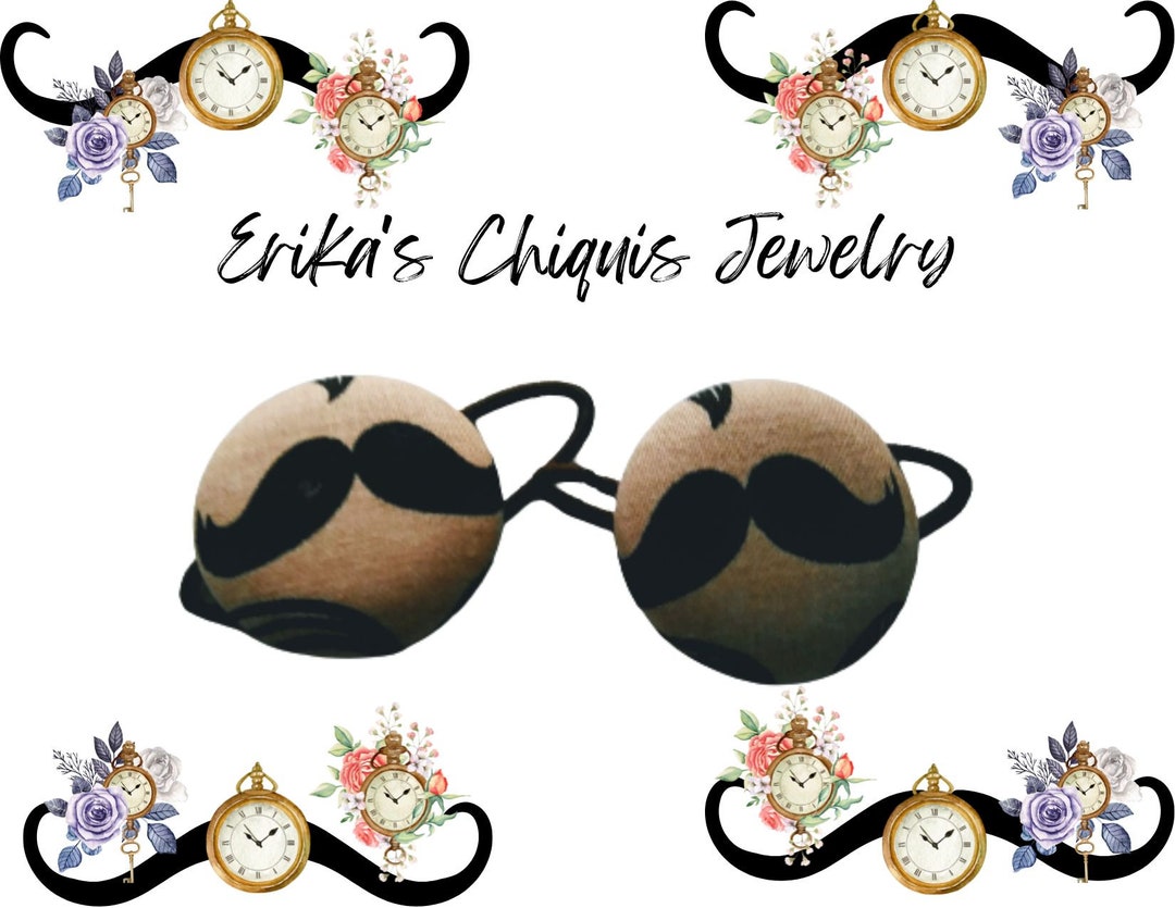 Lazos para el cabello con bigote Elásticos para el cabello - Etsy España
