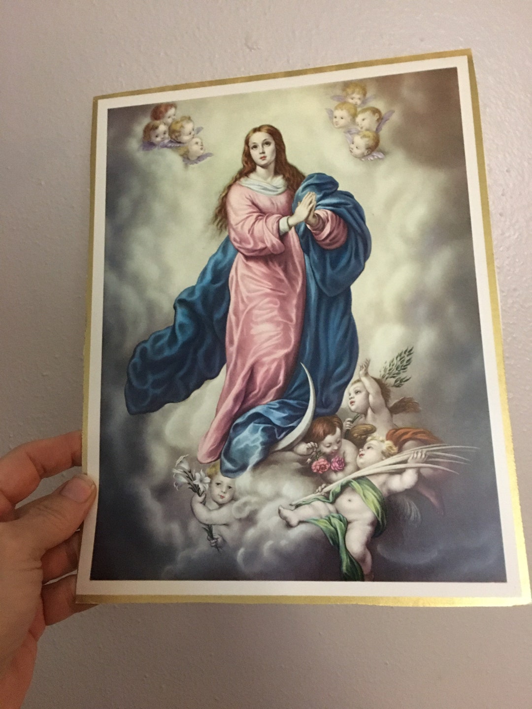Vintage 1980s Murillo and Michelangelo Prints Great Works of Art ...