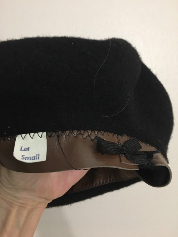 Vintage 1960s Beret Basque Deluxe Authentic Black Woo… - Gem