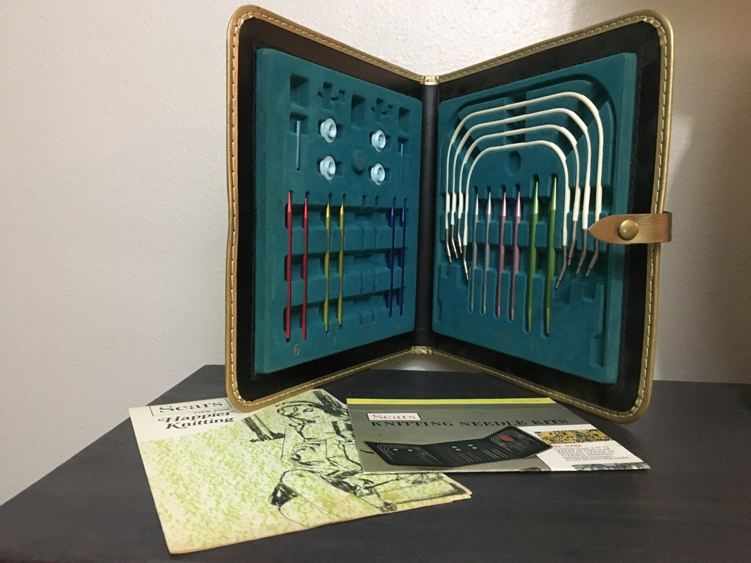 Vintage 50s/60s Sears Happier Knitting Needle Kit Crafter Mod - Etsy