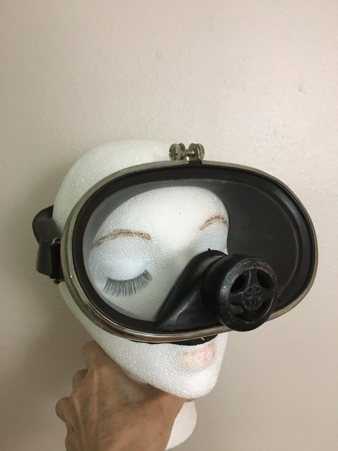 Vintage Scuba Gear Face Cover 50s Deep Sea Diva Protection Underwater ...