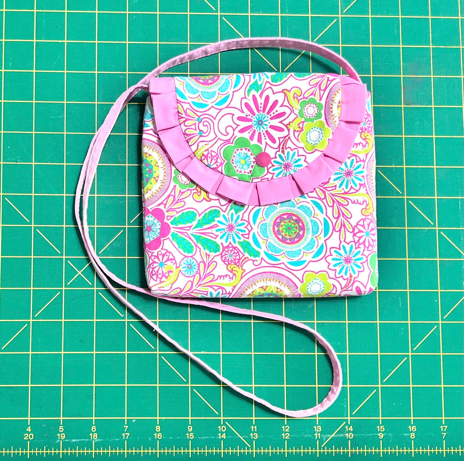 Crossbody Purse, Flap W/ruffle Accent & Kam Snap Closure, Bag is ...