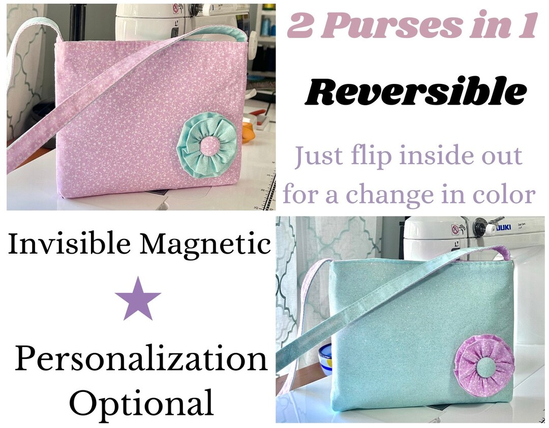 Little Girls, Toddler, Preteen Purse, Unique Cloth Bag Reversible ...