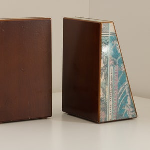 Vintage Map Bookends, Late Mid-century, Laquered Finish - Etsy
