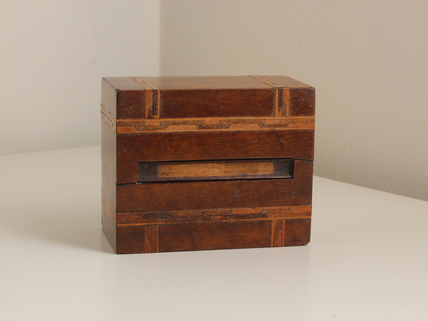 Magic Cigarette Case and Dispenser Art Deco Inlaid Wood - Etsy