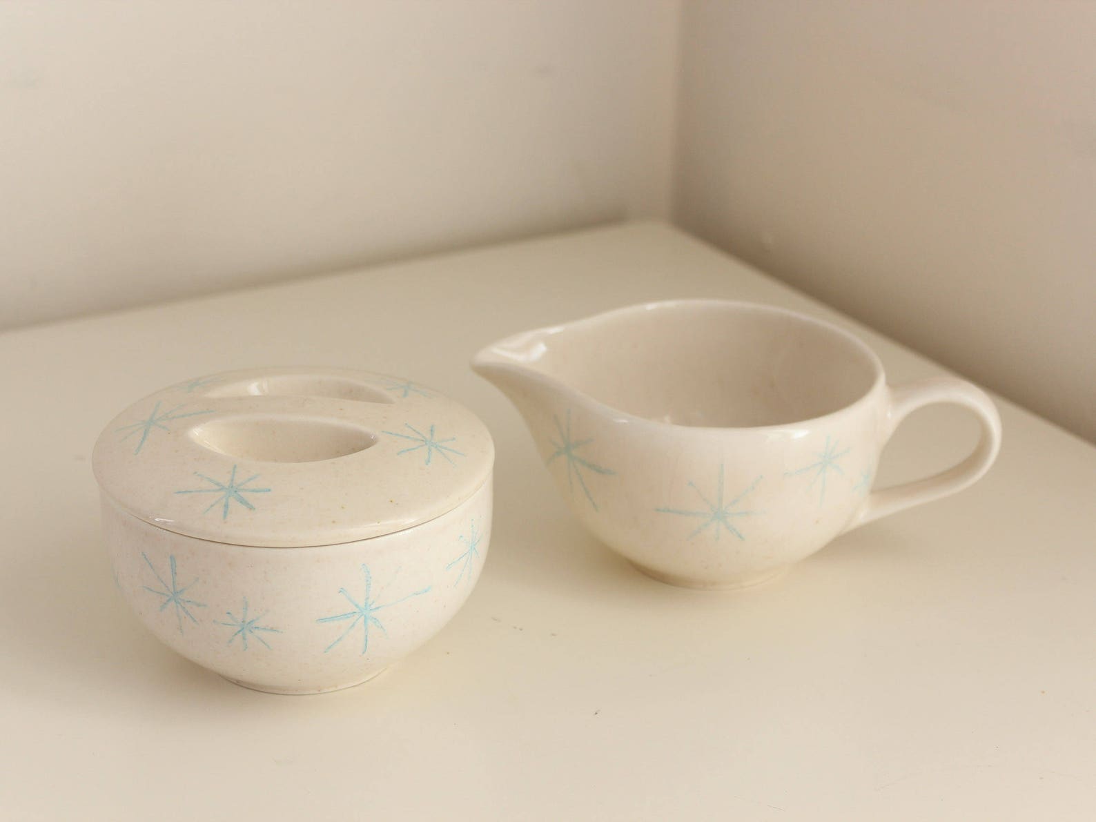 Celeste Cream & Covered Sugar Vintage Midcentury Modern Dishes by Royal ...