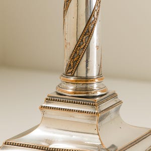 Regency Era Candlestick—rare, Circa 1780-1800, Silver on Copper ...