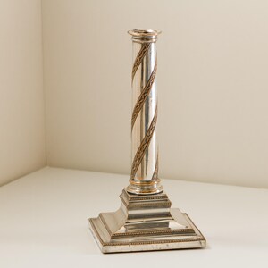 Regency Era Candlestick—rare, Circa 1780-1800, Silver on Copper ...