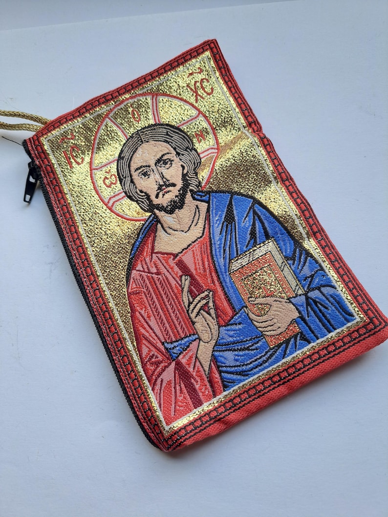 Virgin Mary, Jesus Christ, Rosary Pouch Prayer Card Holder, Coin Purse ...