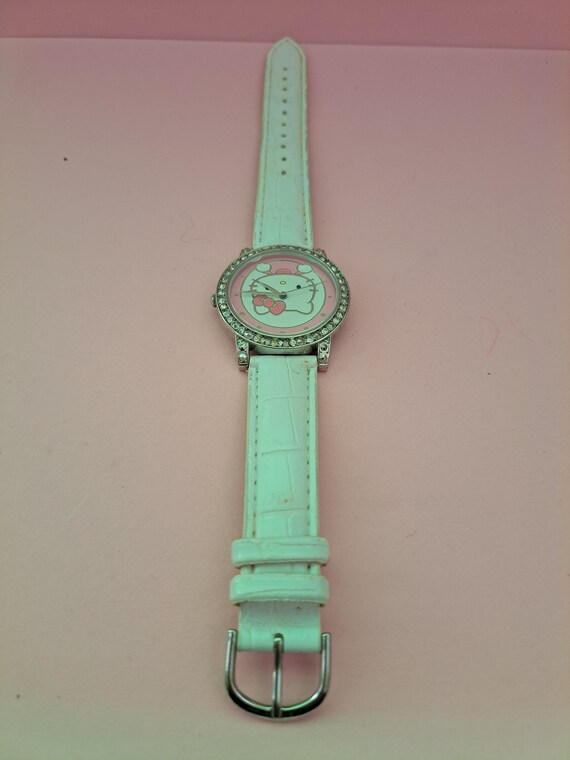 Sanrio Hello Kitty Watch by Avon, leather strap silve… - Gem