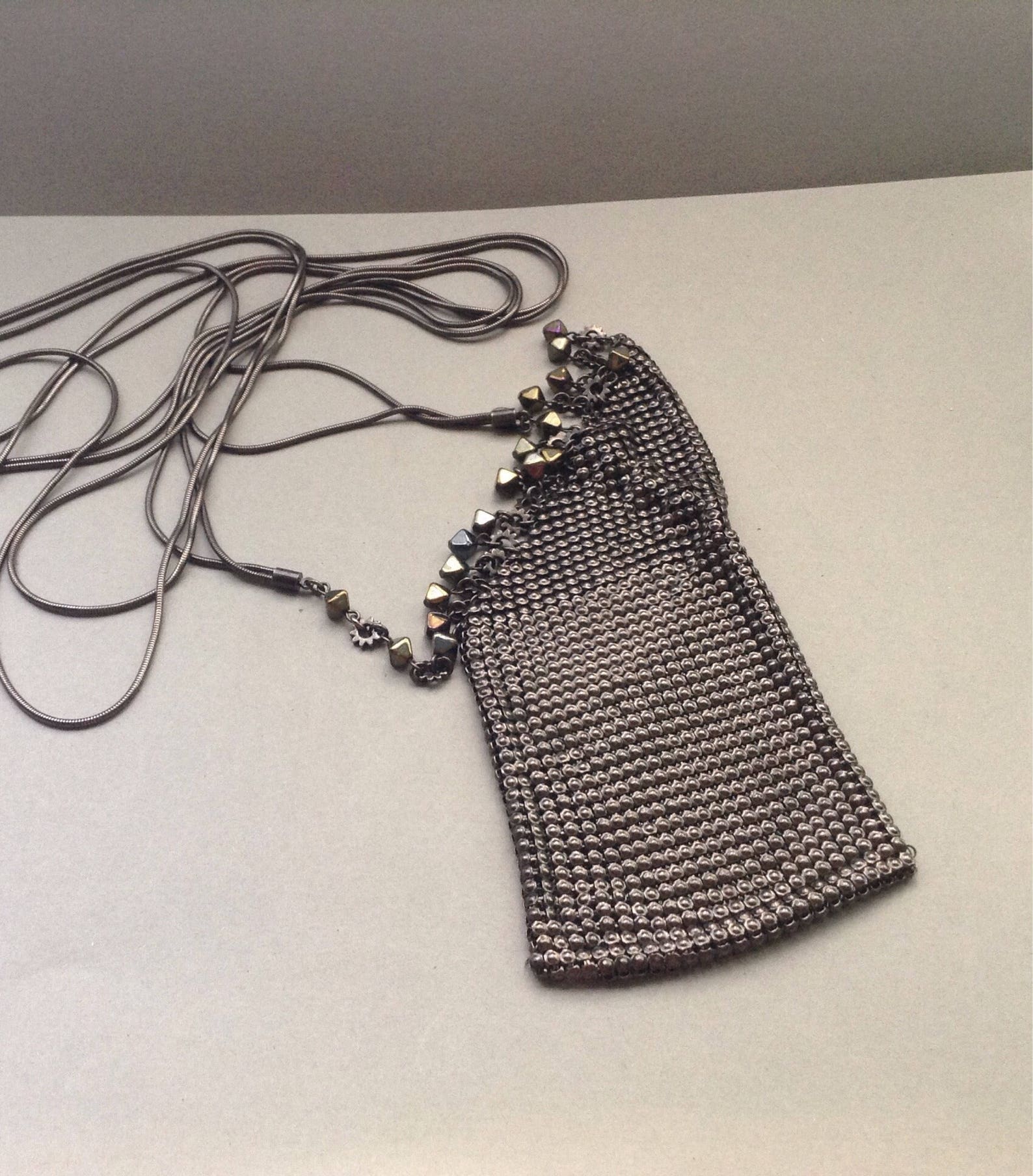 80's Designer Signed Laura Vogel Mesh Bag Original - Etsy