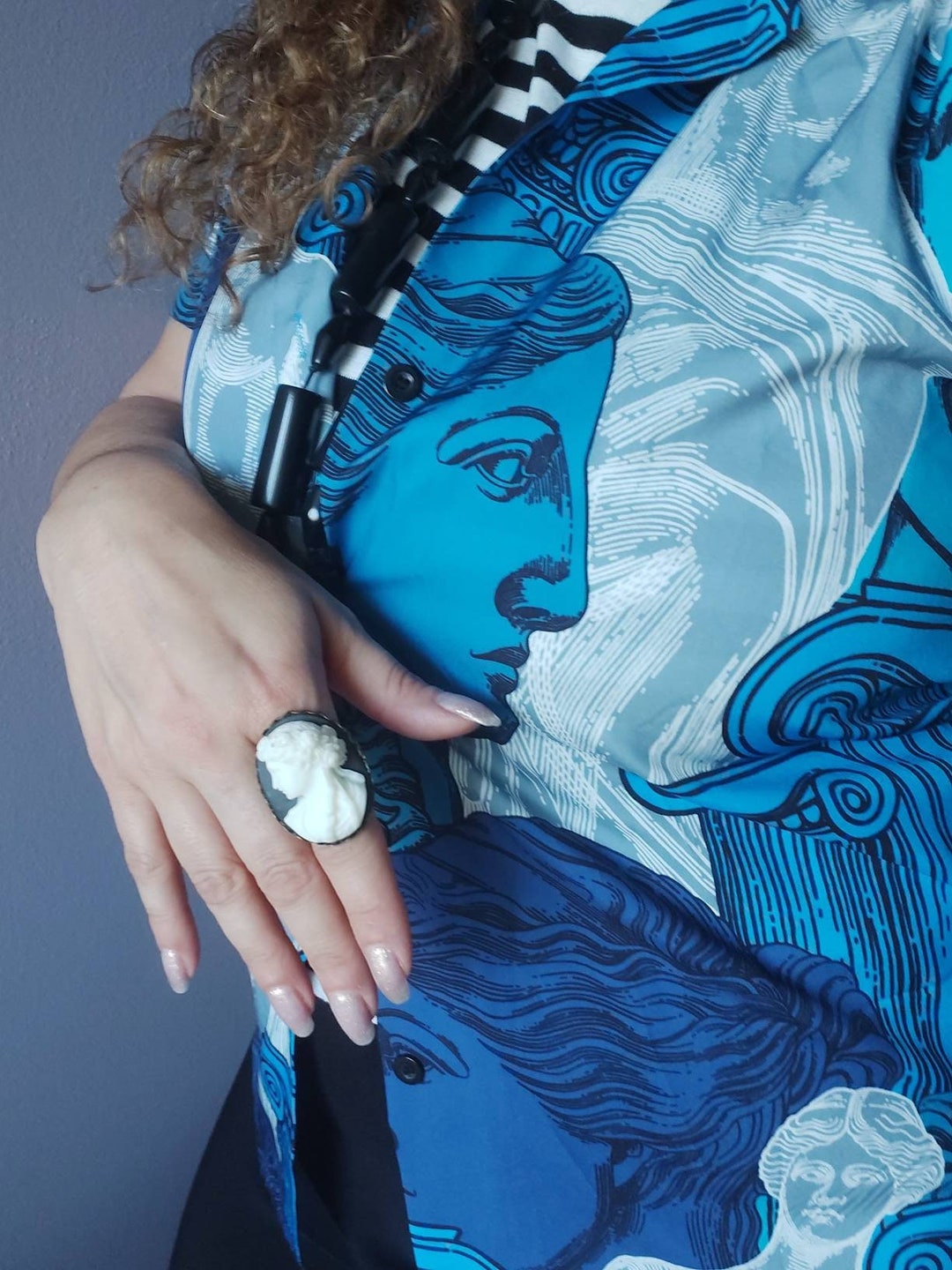 3D Greek Statue Cameo Ring, Greek Roman, Antiquity, Ancient Greece ...