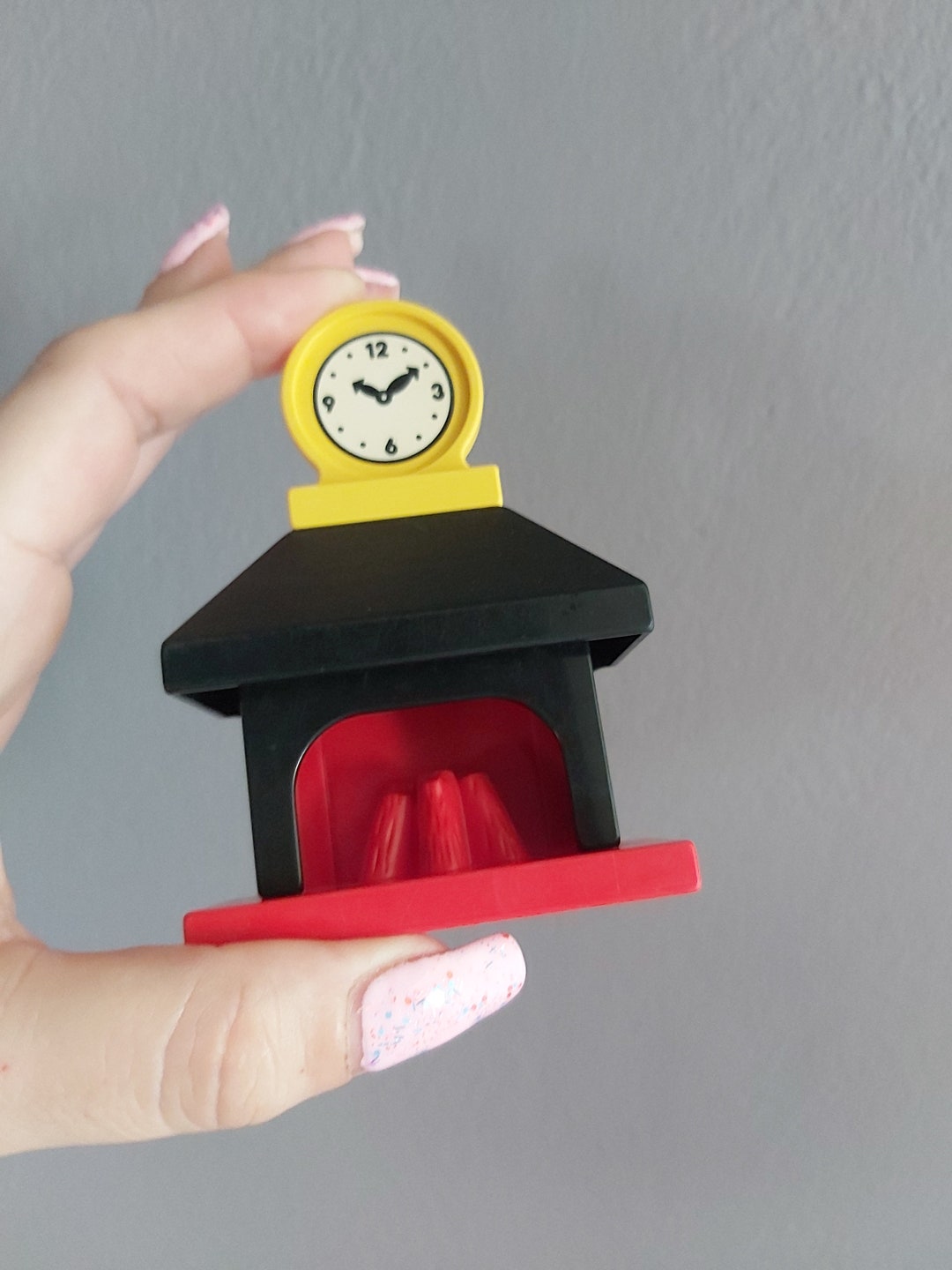 Vintage Lego Duplo Set Fireplace Clock, 2 Pieces, Lego Duplo Fireplace ...