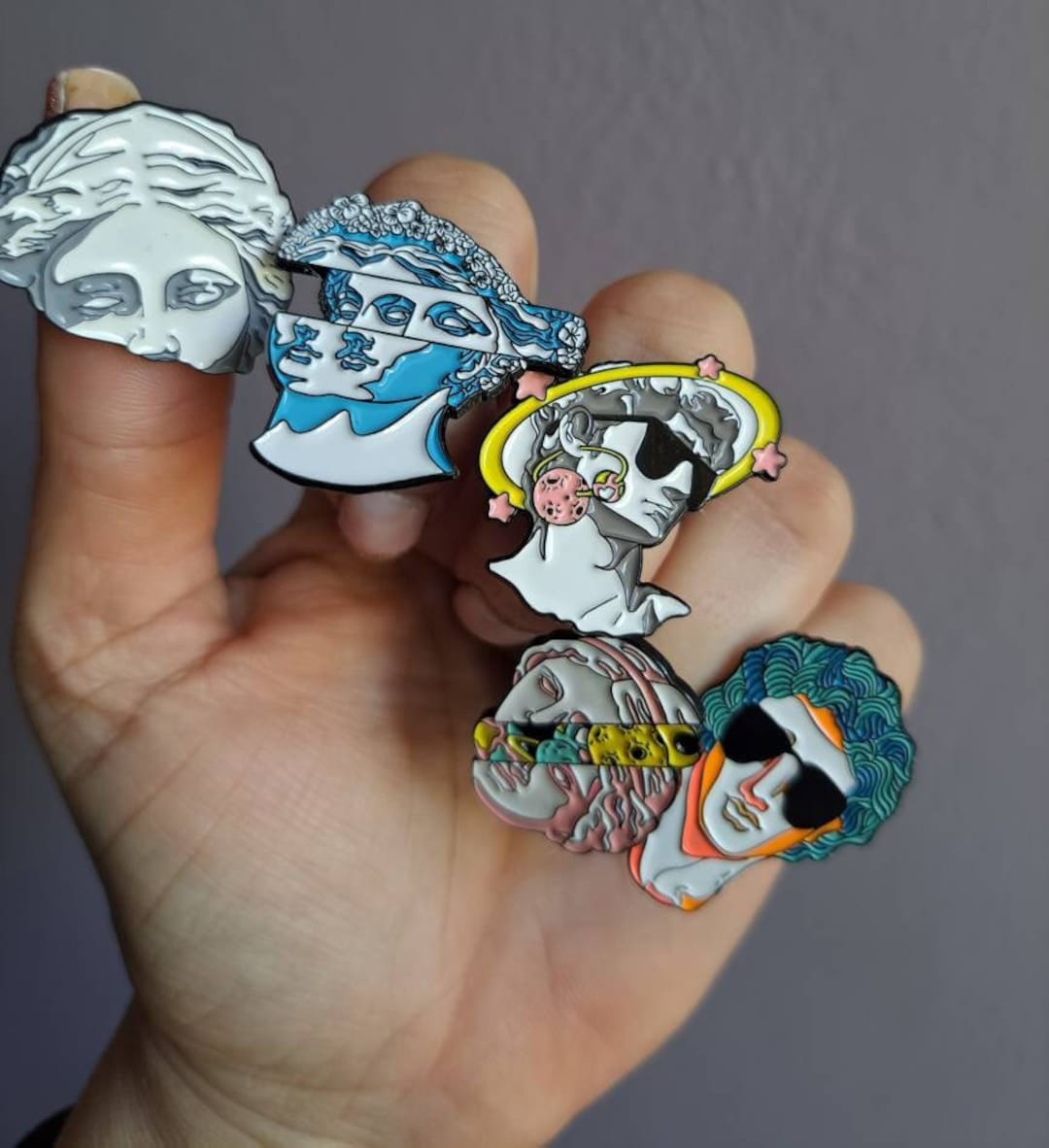 Pop Art Ancient Greek Statue Rings, Aphrodite, Apollo, Unisex, Greek ...