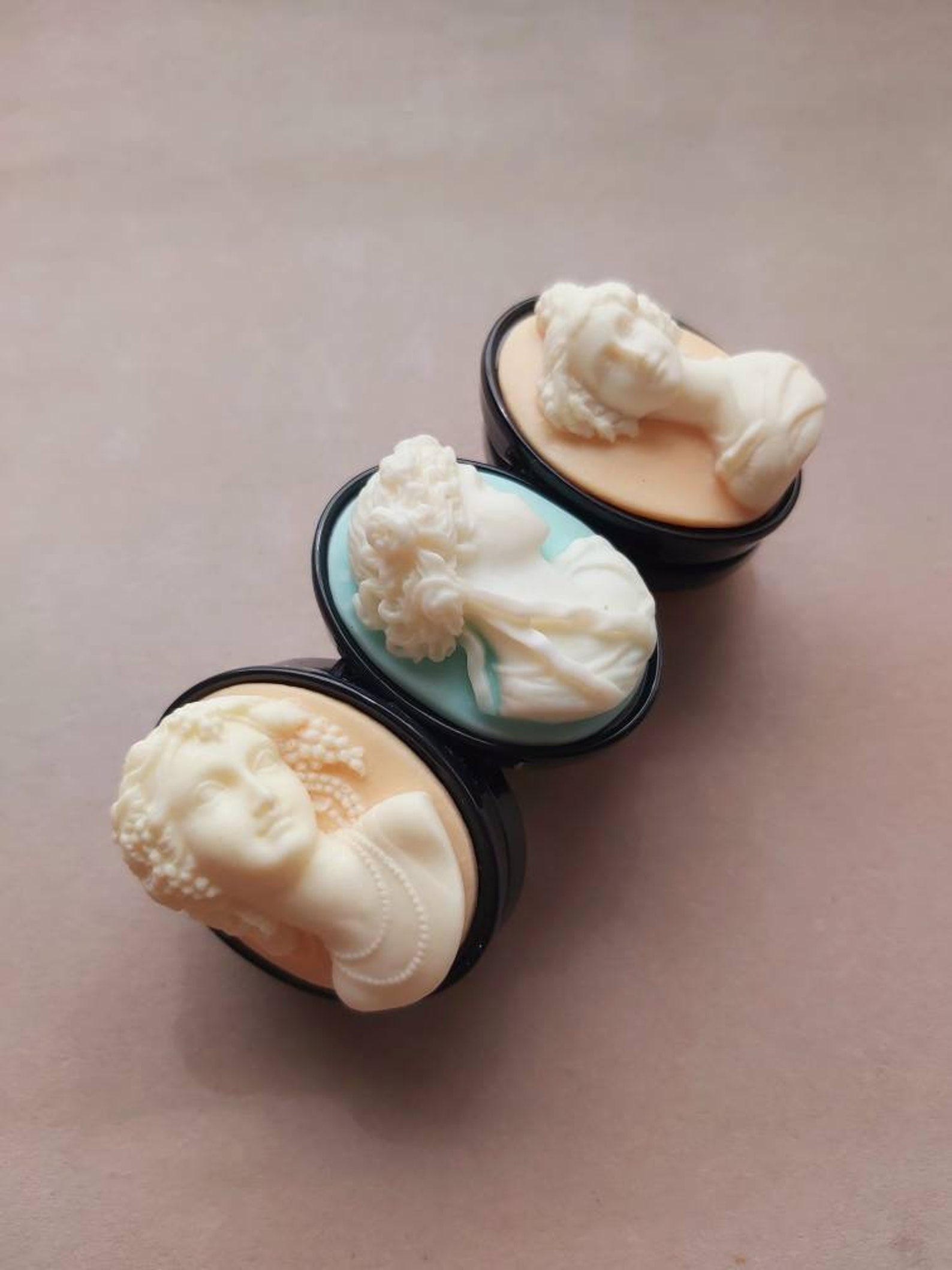 3D Ancient Greek Roman Victorian Design Cameo Stretch | Etsy