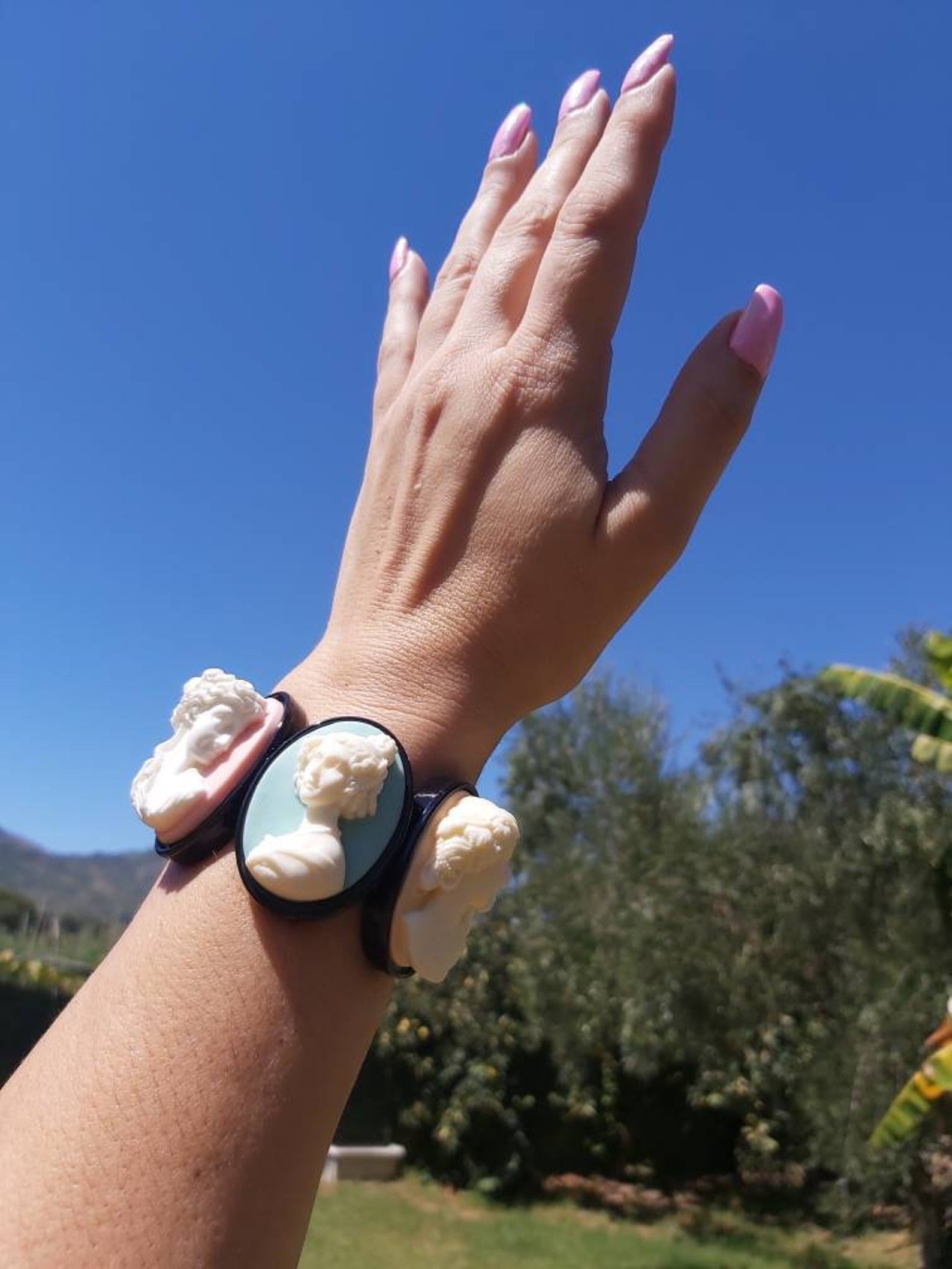 3D Ancient Greek Roman Victorian Design Cameo Stretch - Etsy