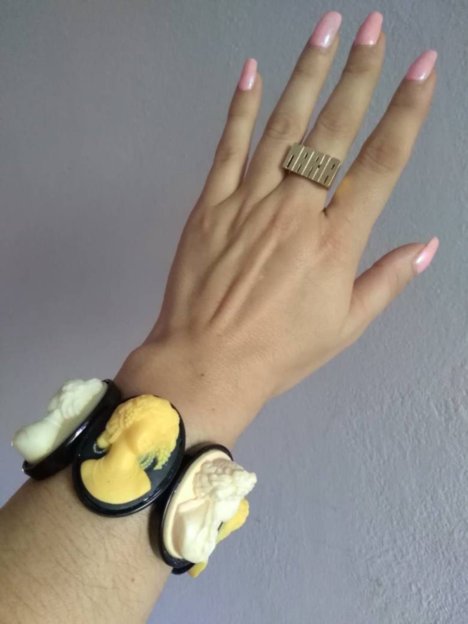 3D Ancient Greek Roman Victorian Design Cameo Stretch | Etsy