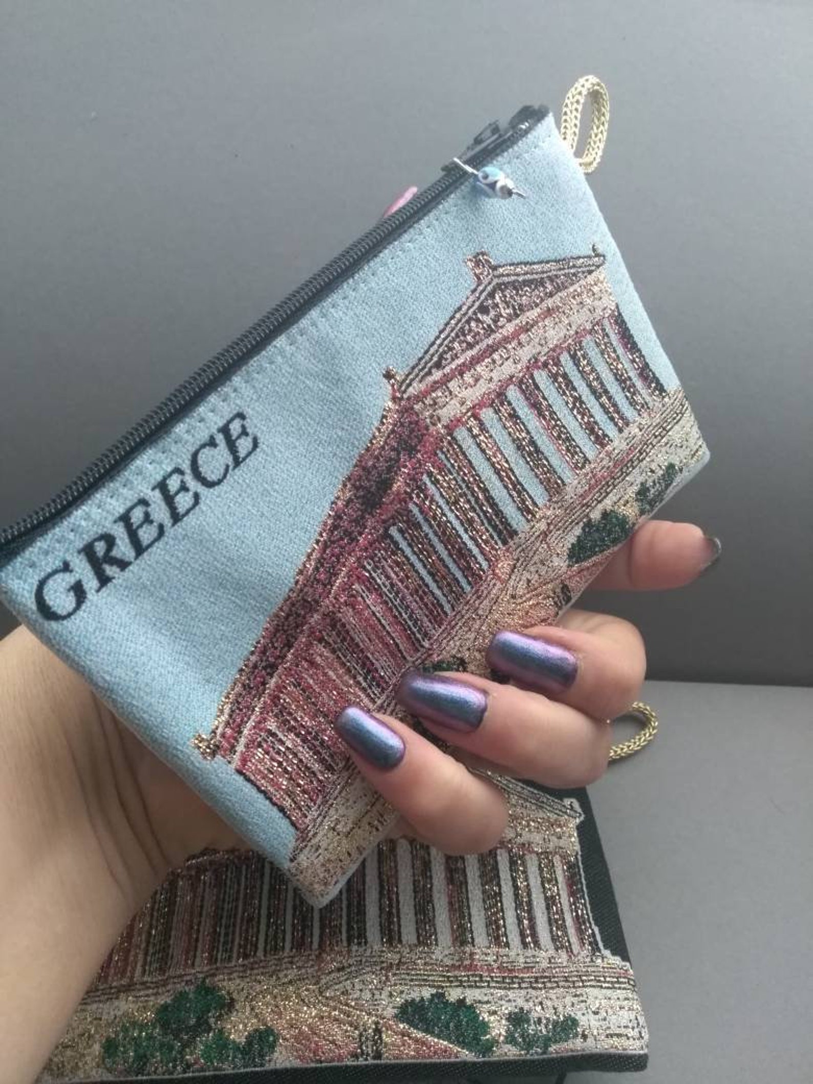 Acropolis Greece Coin Purse Change Purse Zipper Wallet - Etsy