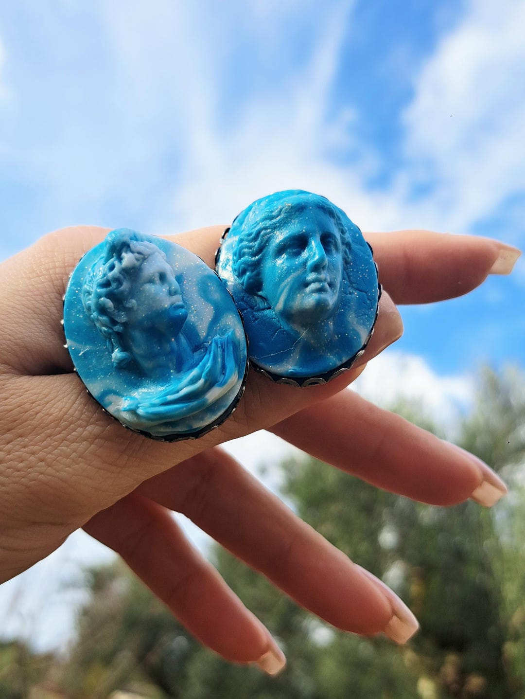 Aphrodite Venus De Milo Greek God Apollo Cameo Ring Ancient Greek Cameo ...