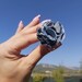 Denim Jean Fabric Flower Ring, Handmade, Recycled Denim Jean, Gold ...