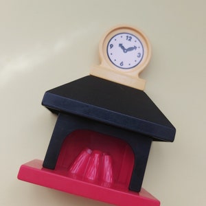 Vintage Lego Duplo Set Fireplace Clock, 2 Pieces, Lego Duplo Fireplace ...