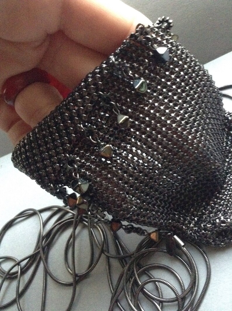 80's Designer Signed Laura Vogel Mesh Bag Original - Etsy