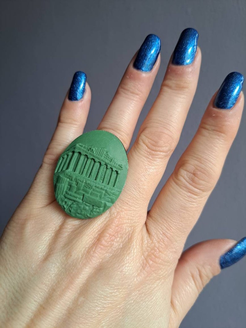 Greek Cameo Ring, Ancient, Parthenon, Acropolis, Greek Antiquity ...