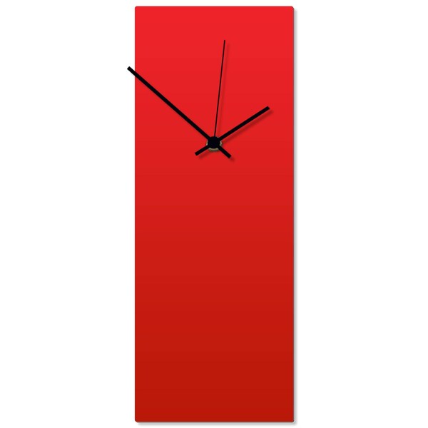 Red Wall Clock - Etsy