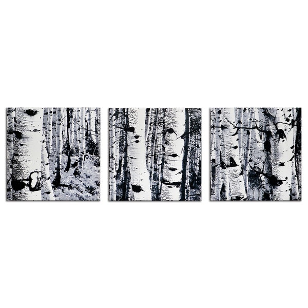 Triptych Aspen Tree - Etsy