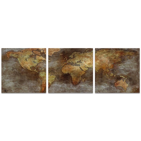 Rustic World Map - Etsy