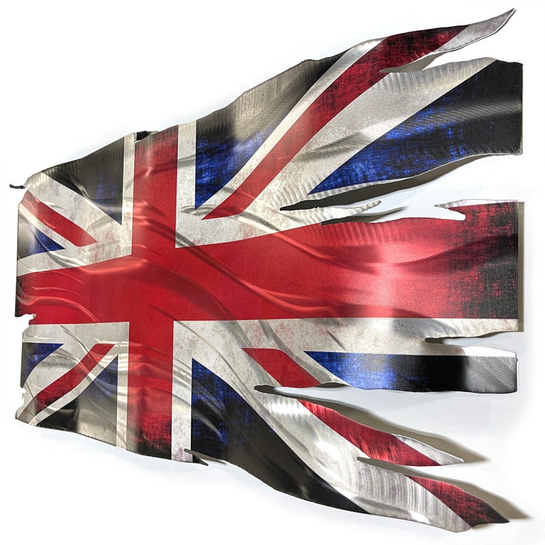 UK Flag Wall Sculpture 'british Royal' Distressed Flag - Etsy