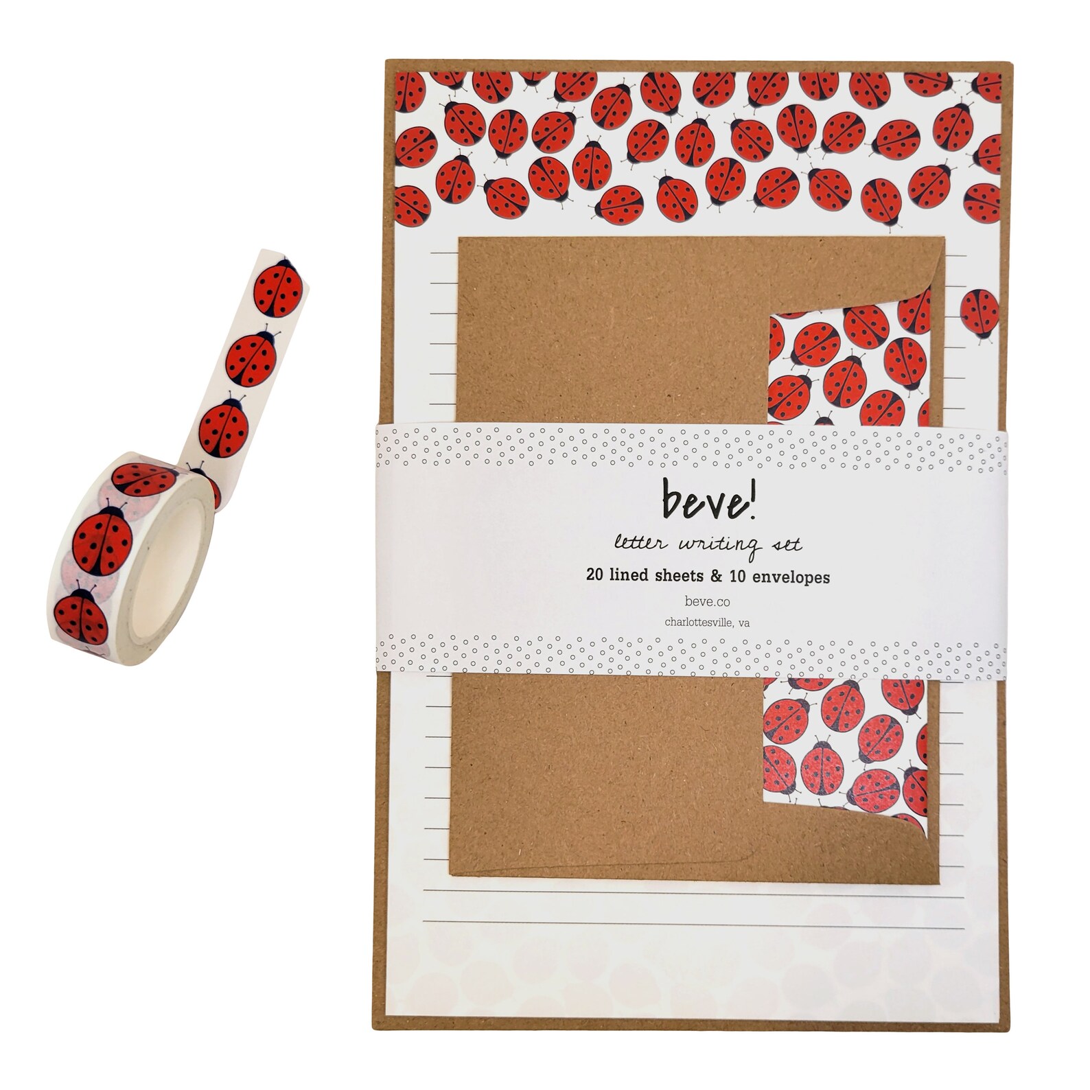 Ladybug Letter Writing Set Summertime Stationery Set - Etsy