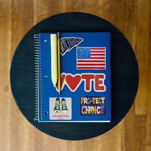 Vote Fight Win Pennant Flag Vinyl Sticker, 3", Waterproof Water Bottle ...