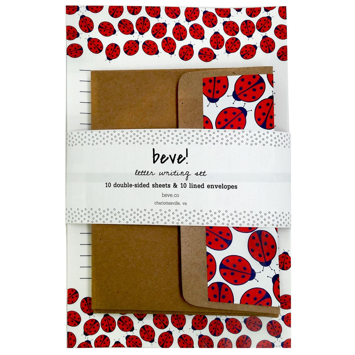 Ladybug Letter Writing Set Summertime Stationery Set | Etsy