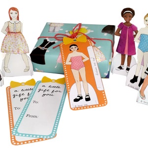 Paper Doll Outfit Gift Wrap - "modern Wednesday" Collection - Etsy