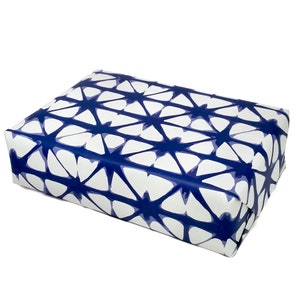 Shibori Gift Wrap - Indigo Tie Dye Wrapping Paper - Navy Blue Crafting ...