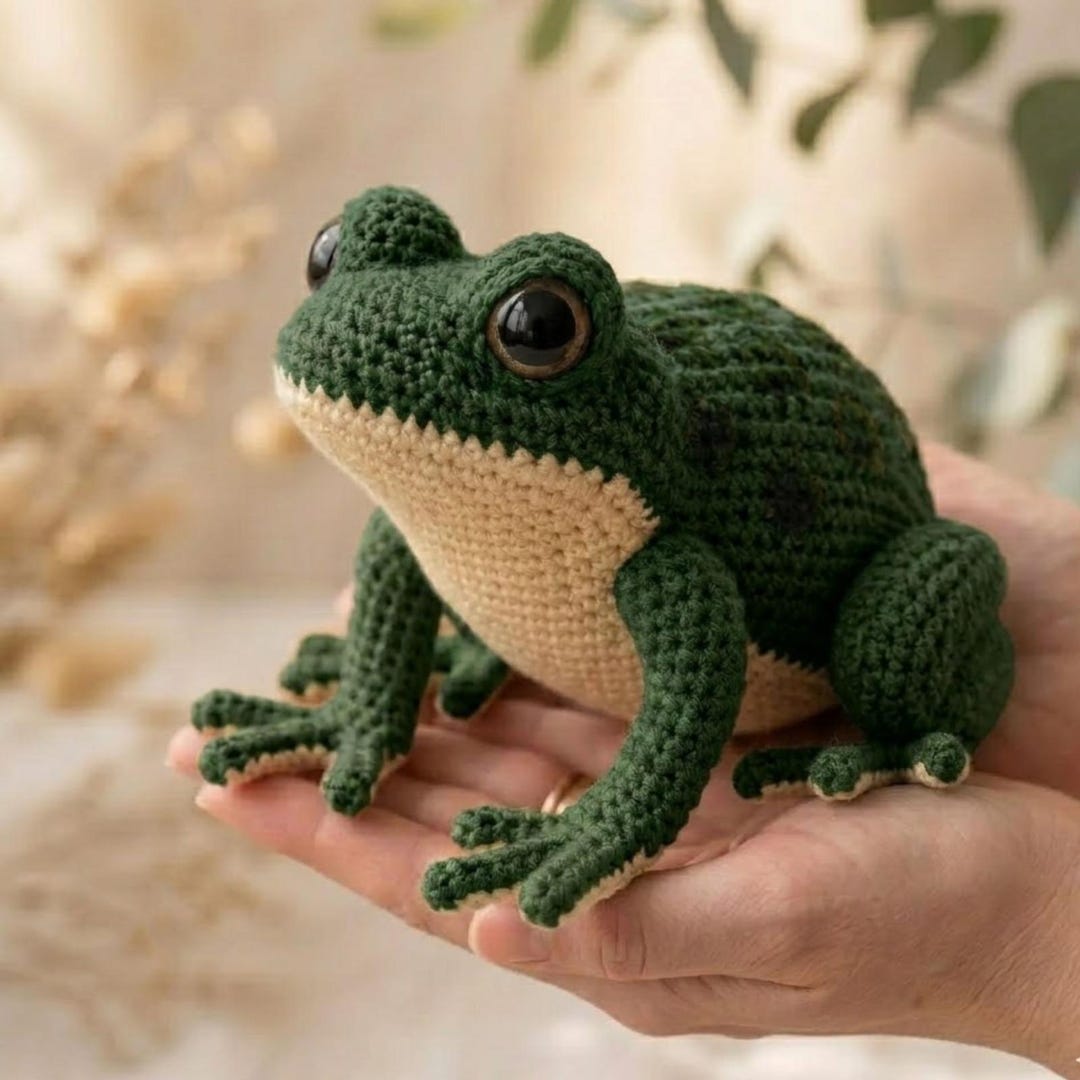 Realistic Frog Amigurumi Crochet Pattern PDF, Woodland Plush Tutorial ...