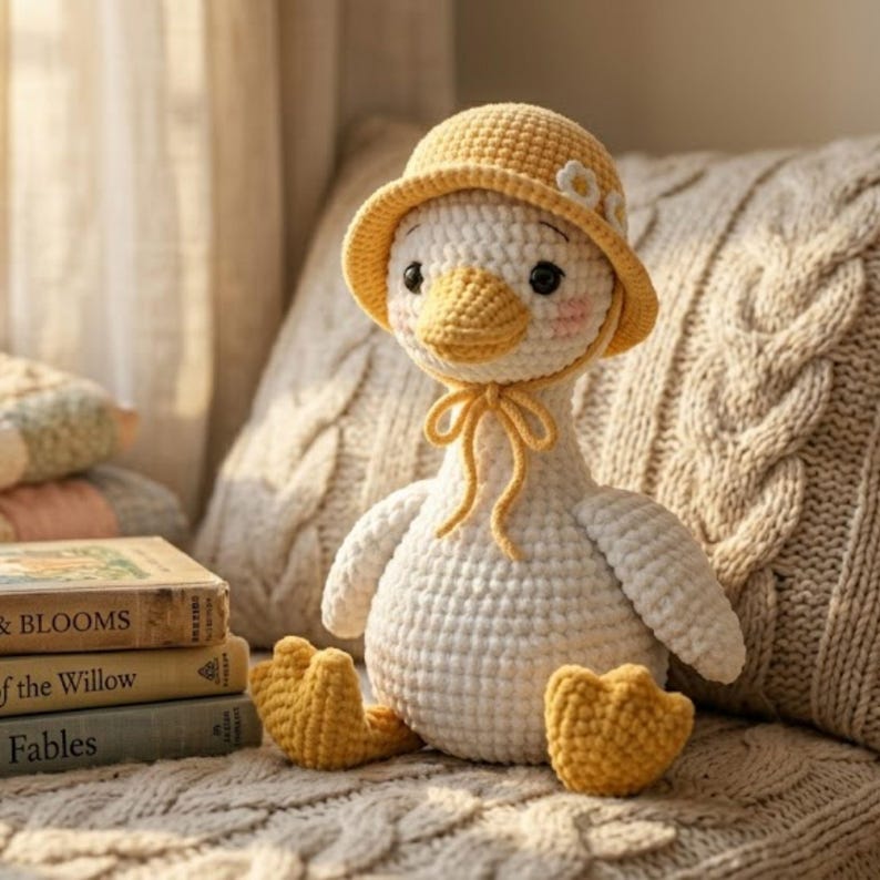 Goose Crochet Pattern PDF, Amigurumi Tutorial, Farm Bird Plushie ...