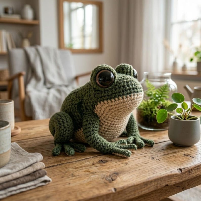 Realistic Frog Amigurumi Crochet Pattern PDF, Woodland Plush Tutorial ...
