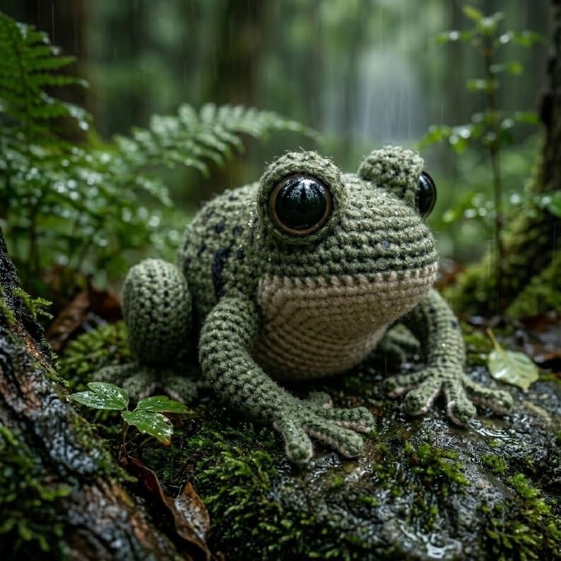 Realistic Frog Amigurumi Crochet Pattern PDF, Woodland Plush Tutorial ...