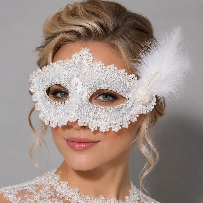 Lace Masquerade Half Face Mask | Gothic Elegant Party Wear for Women ...