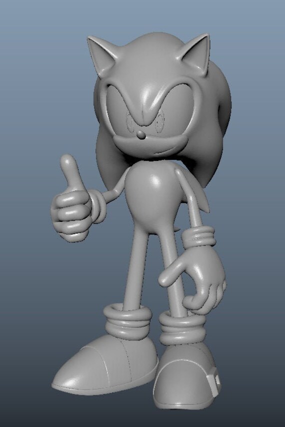Sonic The Hedgehog Stl File For 3d Printing Etsy 